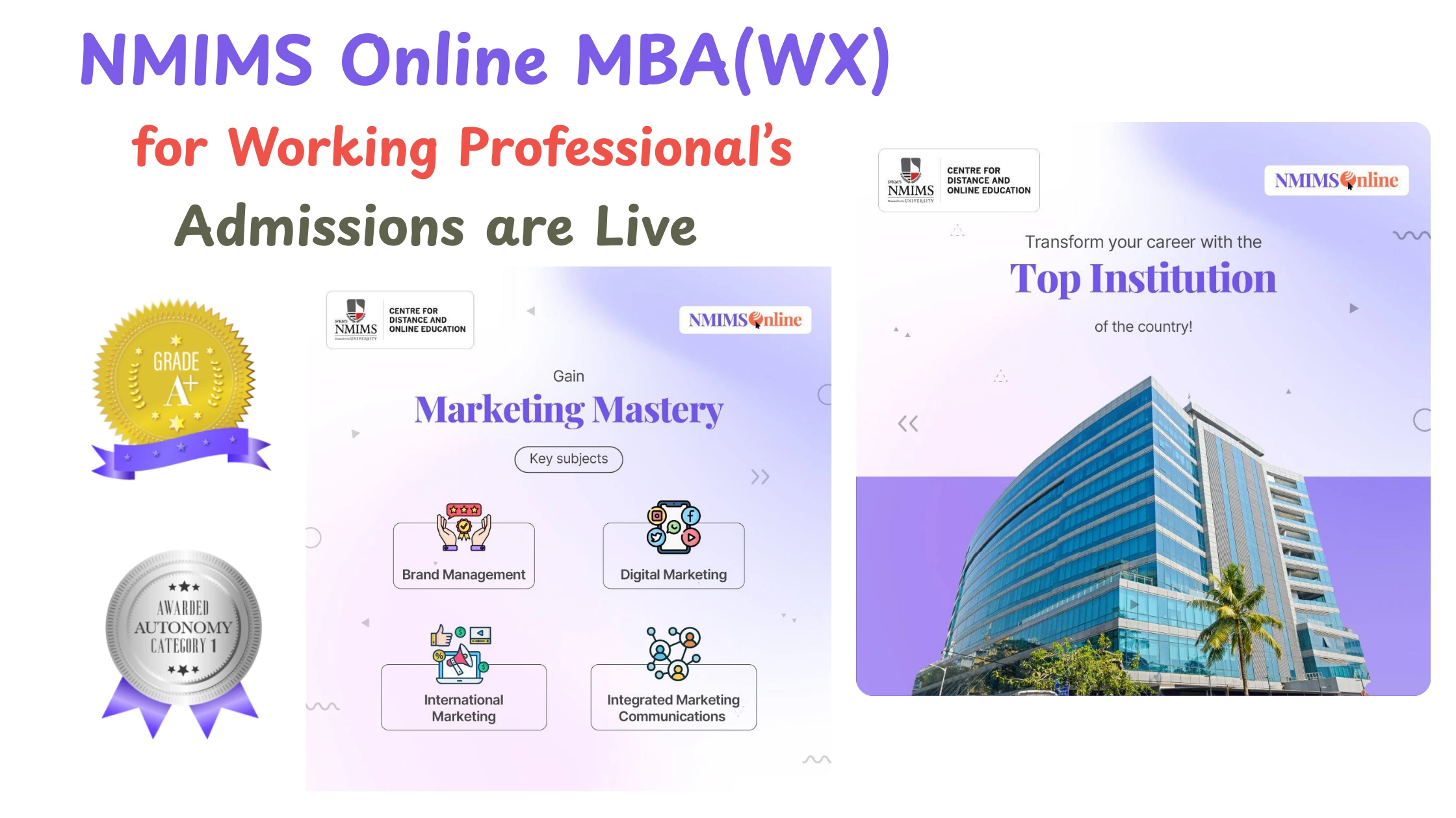 NMIMS Online MBA WX (Working Professionals)| Fees | Placement